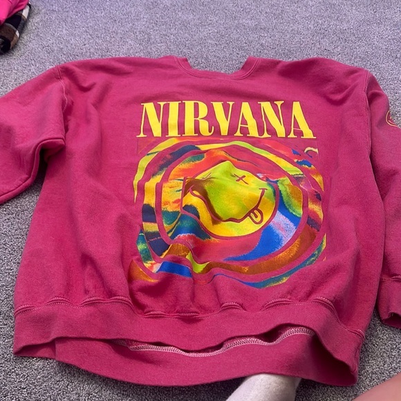 Urban Outfitters | Sweaters | Pink Nirvana Crewneck | Poshmark
